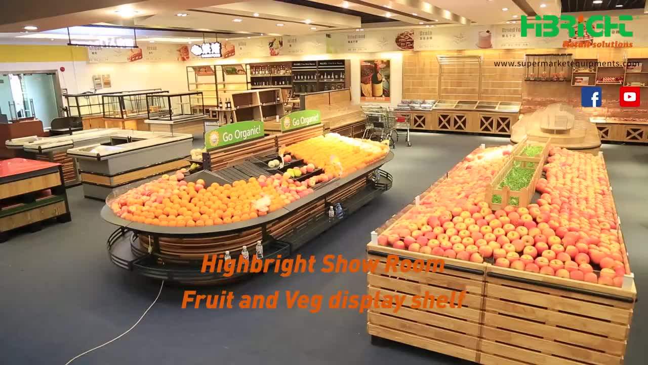 Boutique Supermarket Shelves Vegetable Rack Fruit Store Display Shelves ...