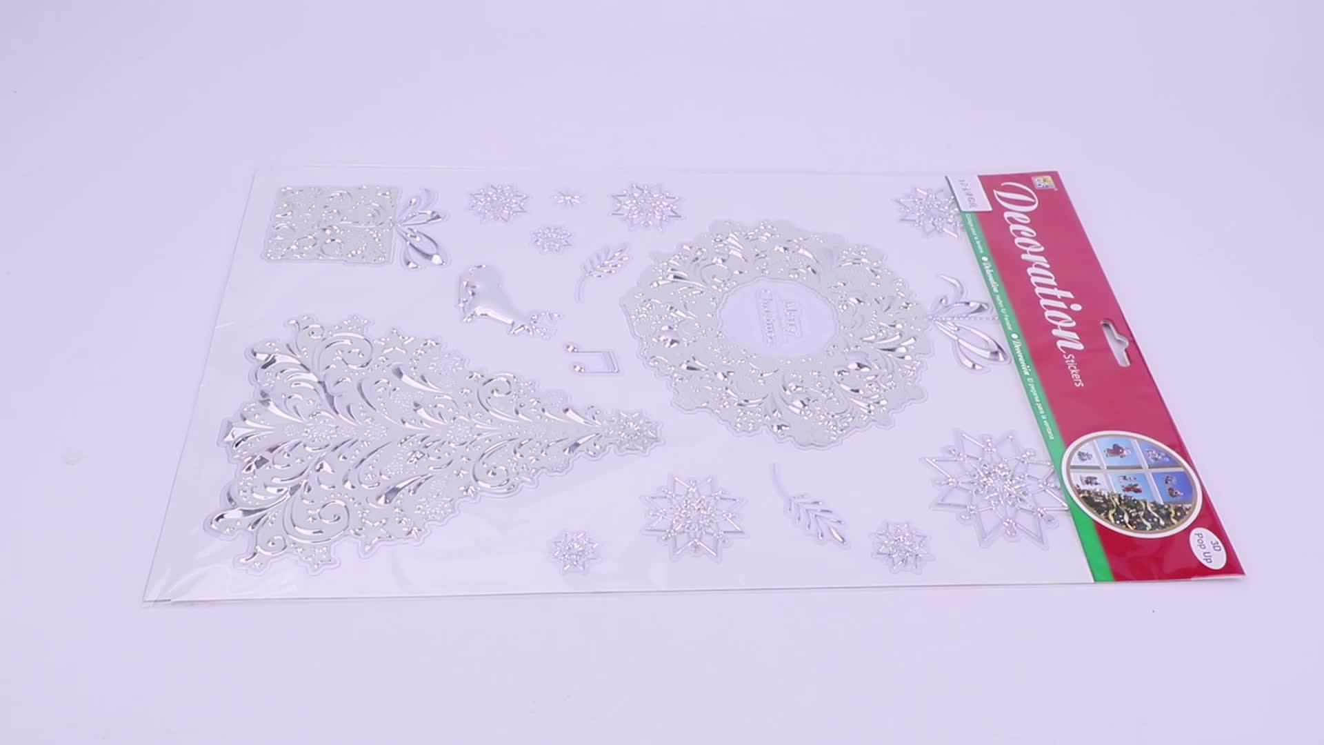 Oem Custom High Quality Matte/glossy Silver Foil 3d Embossed Sticker ...