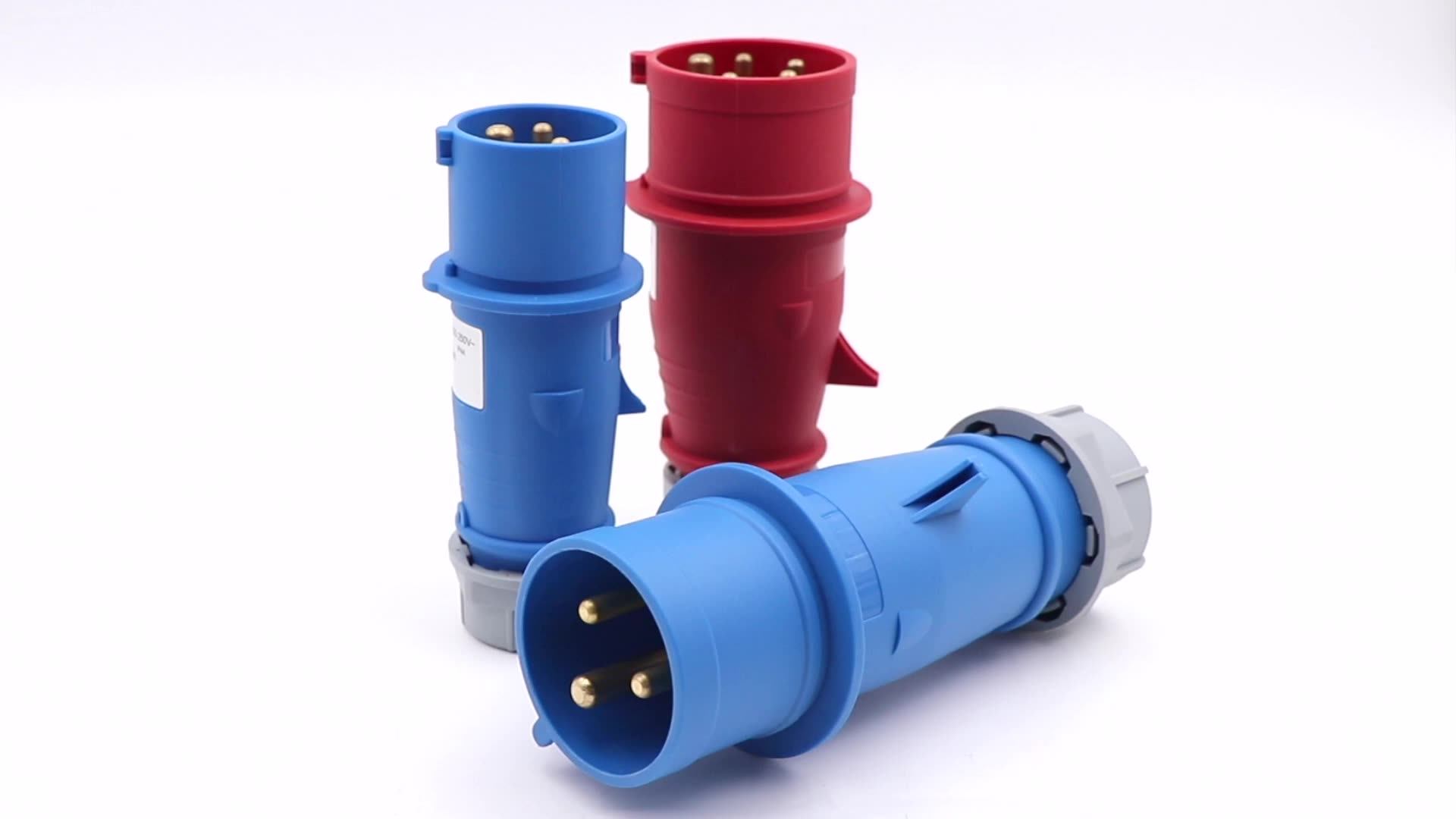 High Quality Jh1231 63a 4 Pin 400v Ip44 En/iec60309-2 Industrial ...