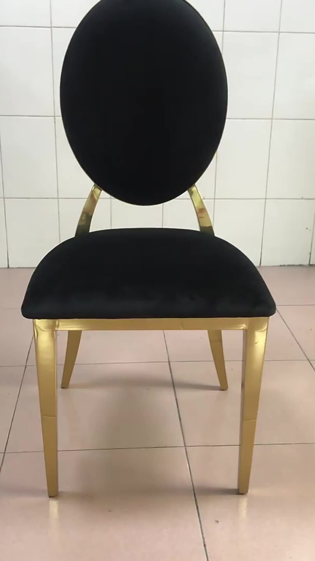 Luxury Stackable Stainless Steel Leather Gold Frame Banquet Wedding ...