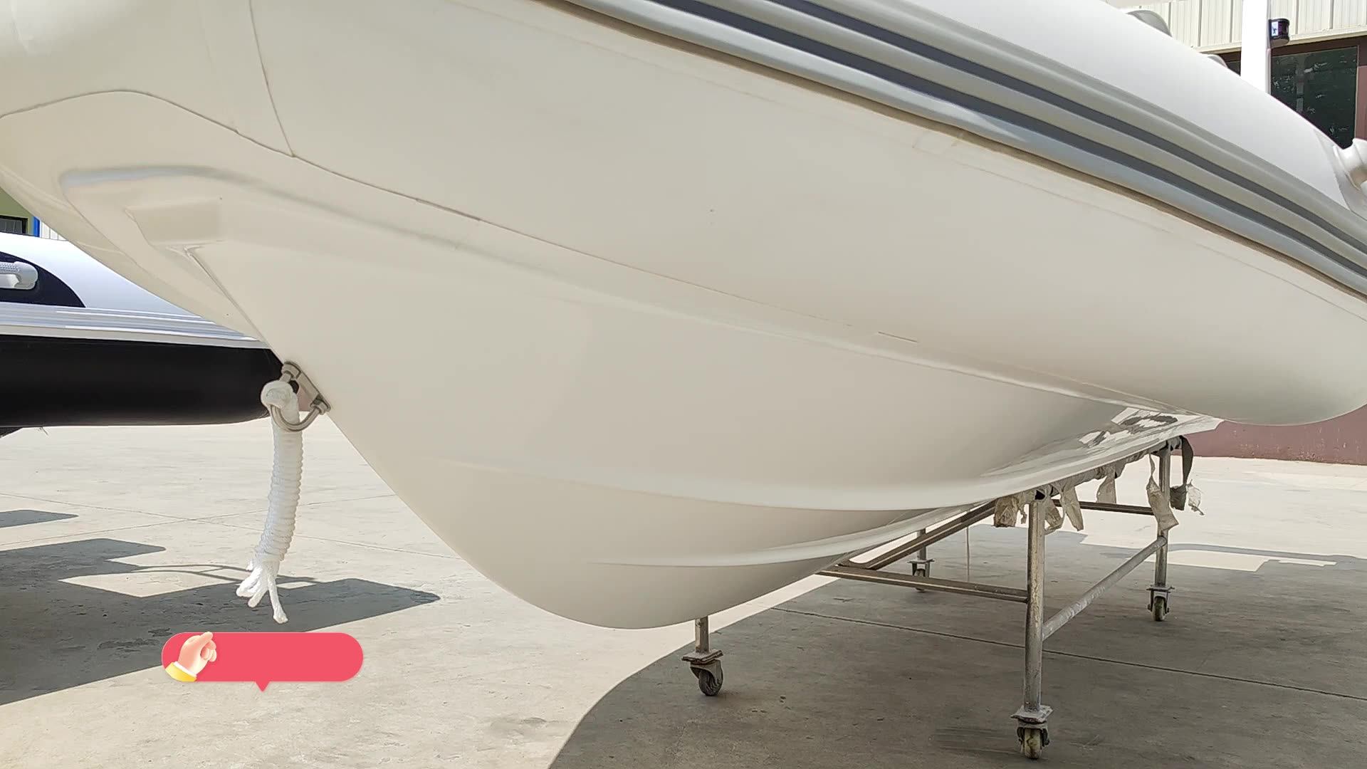 Rib480 16ft Semi-rigid Fiberglass Deep-v Hull Hypalon/pvc Fiberglass ...