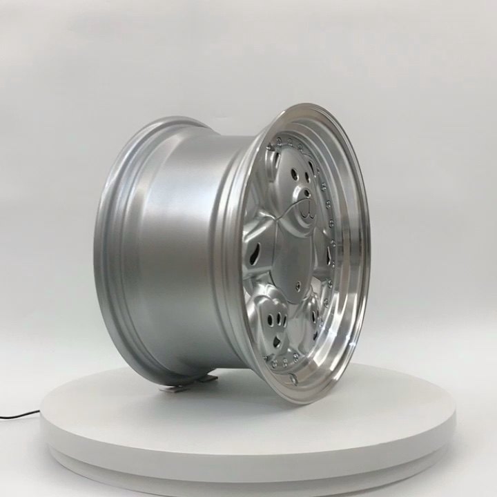 F991770 15x8 4x100 4x108 4x114.3 5x100 Bronze Silver Machine Lip Cute ...