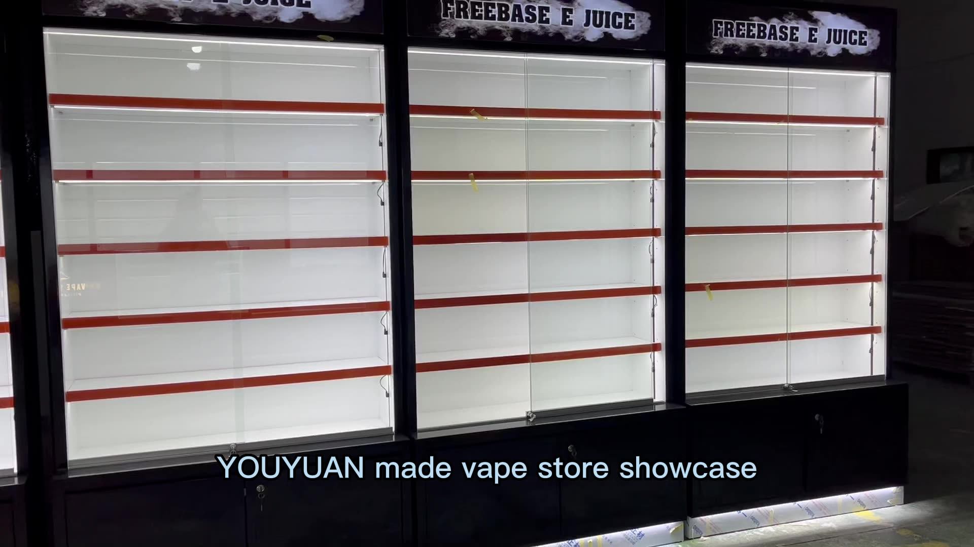 Customized Cigarette Display Shelves Display Showcase Smoke Shop ...