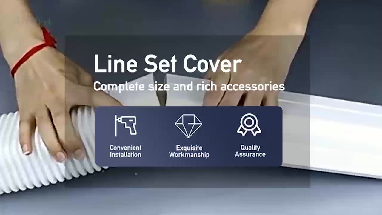 Flexible Installation Plastic 80mm Wall Air Conditioner Duct Mini Split ...