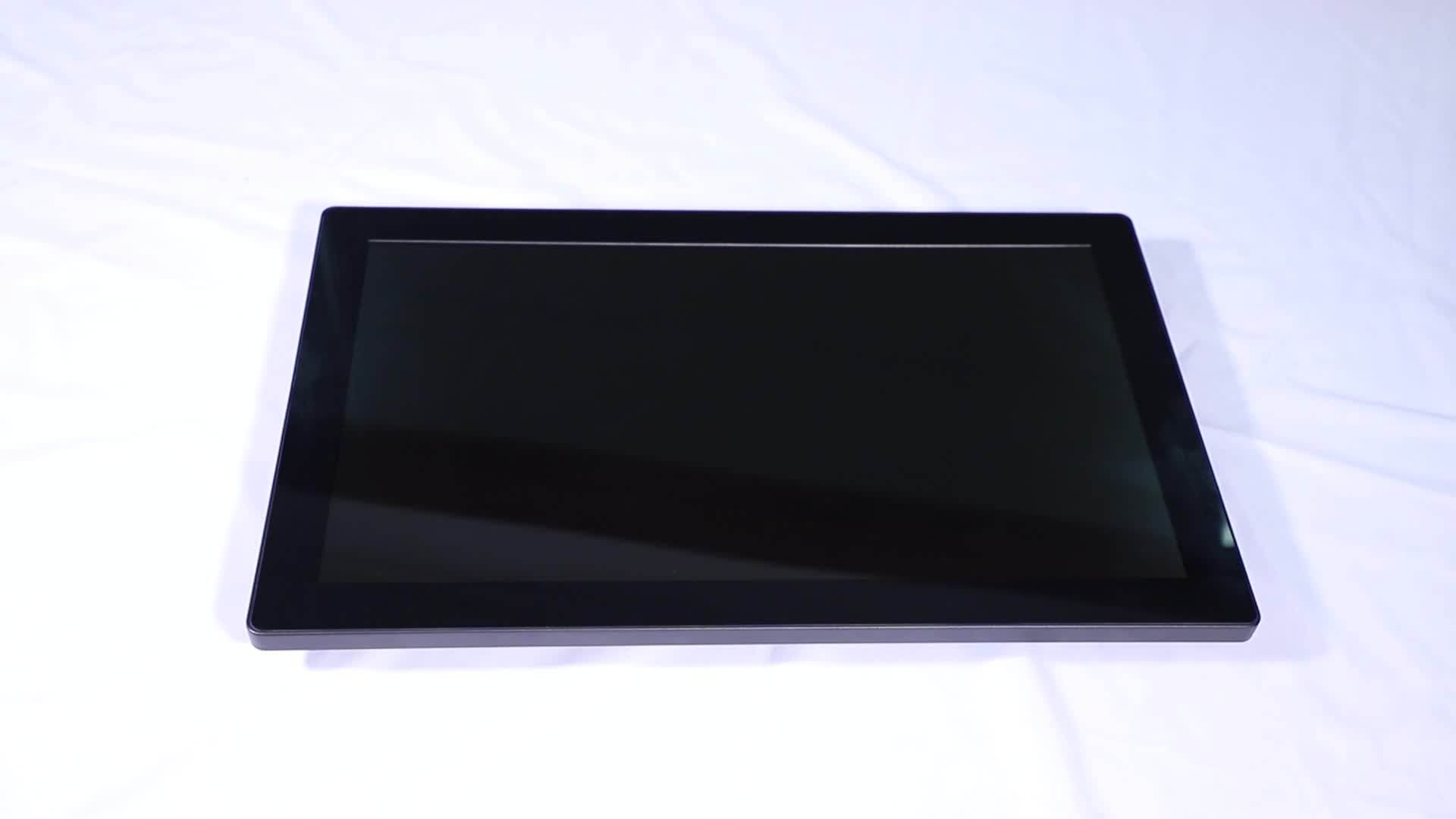 Industrial Metal Frame Embedded Mount Lcd Display Capacitive 21.5 Inch ...