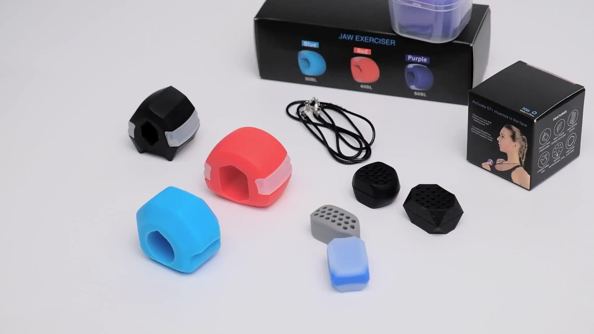 Silicone Face Muscle De Mandibula Jawline Equipment Chew Tool Exerciser ...