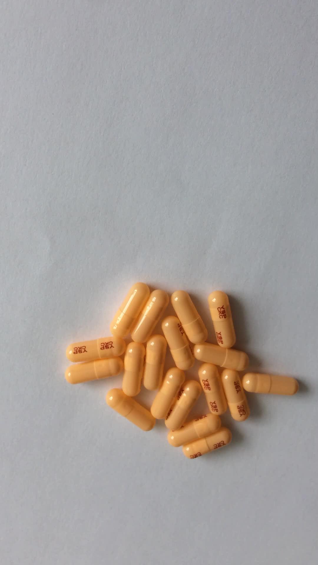 Size 0 500mg Maroon And Yellow Color Empty Hard Gelatin Capsule Shells ...