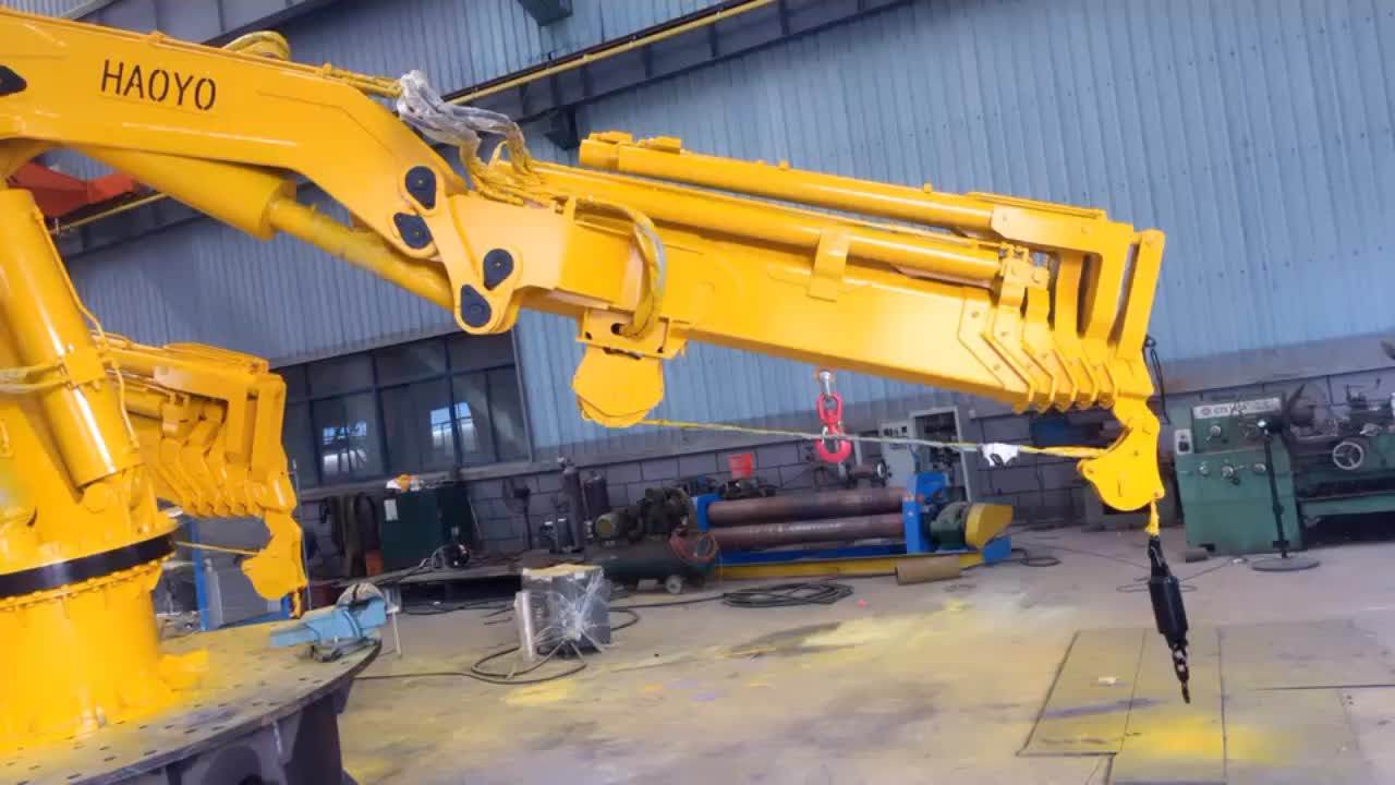 Hydraulic Jib Boom Ship Pedestal Small Boat Floating Dock Crane - Buy ...