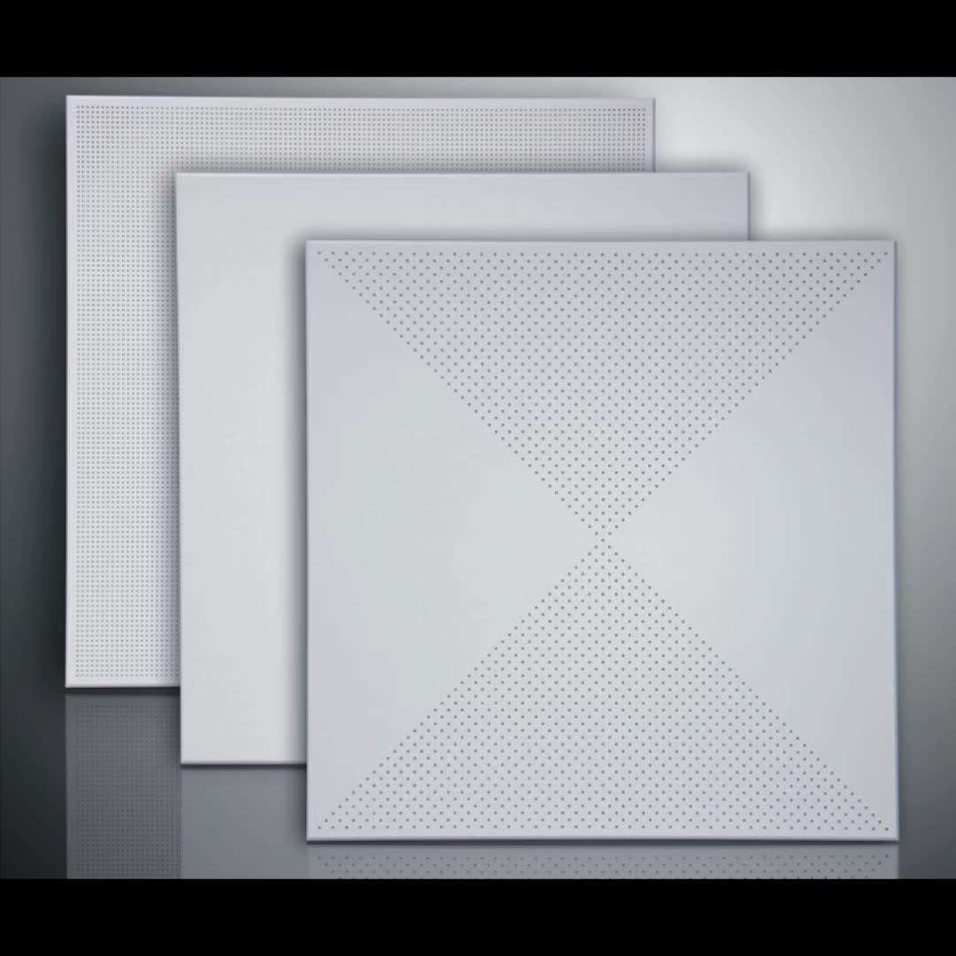 Aluminum Metal Square Suspended Standard Ceiling Panel Tiles For ...