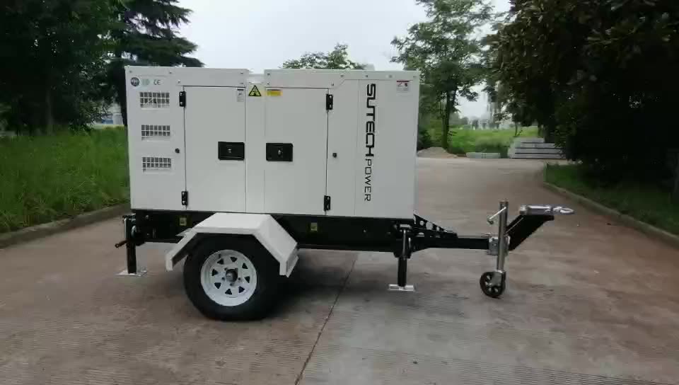 Mobile Power Unit 25 Kva Diesel Generator With Sound Proof And Movable ...
