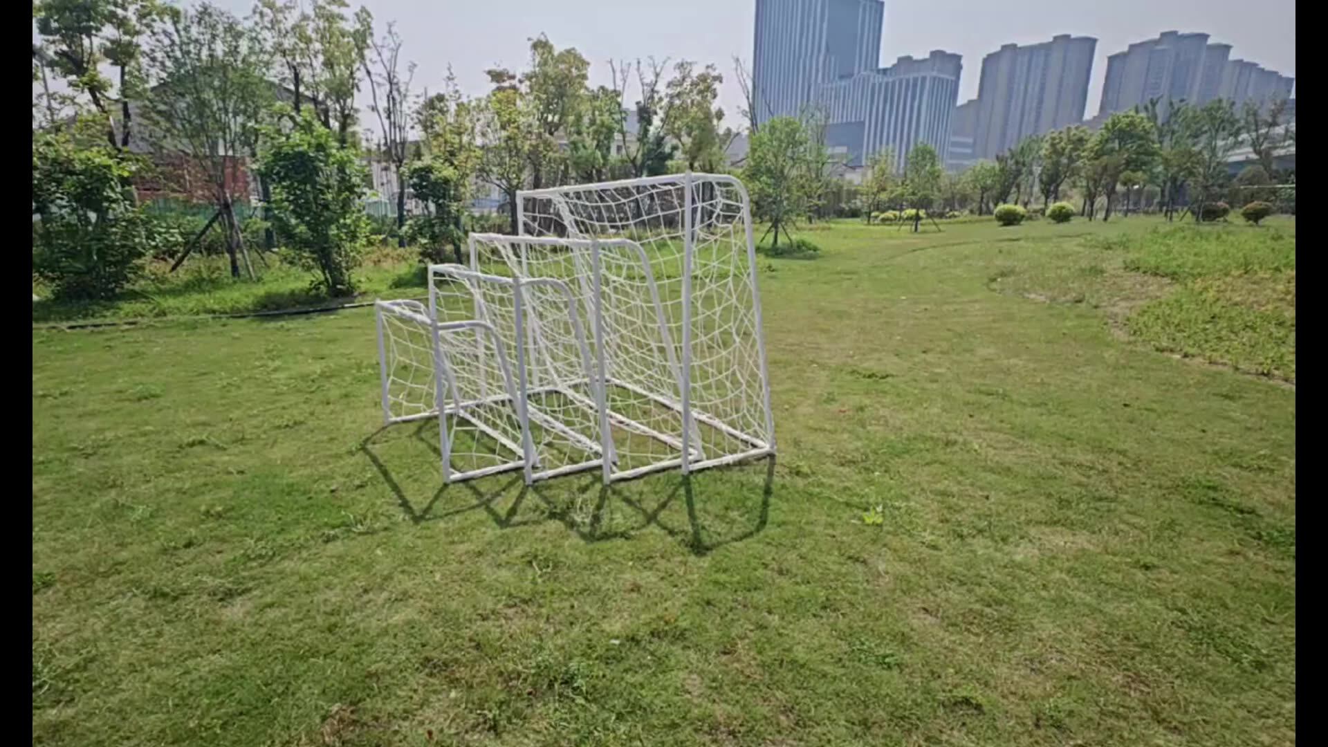 2.6*4ft Steel Football Goal Posts Portable Soccer Goal With Football ...