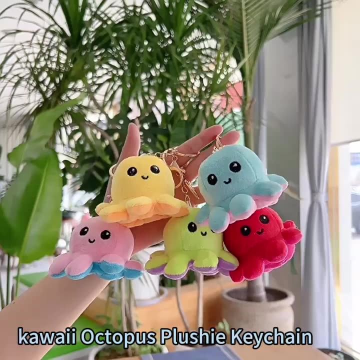 Cute Ocean Animal Plushie Keychain Color Cartoon Animal Soft Stuffed ...