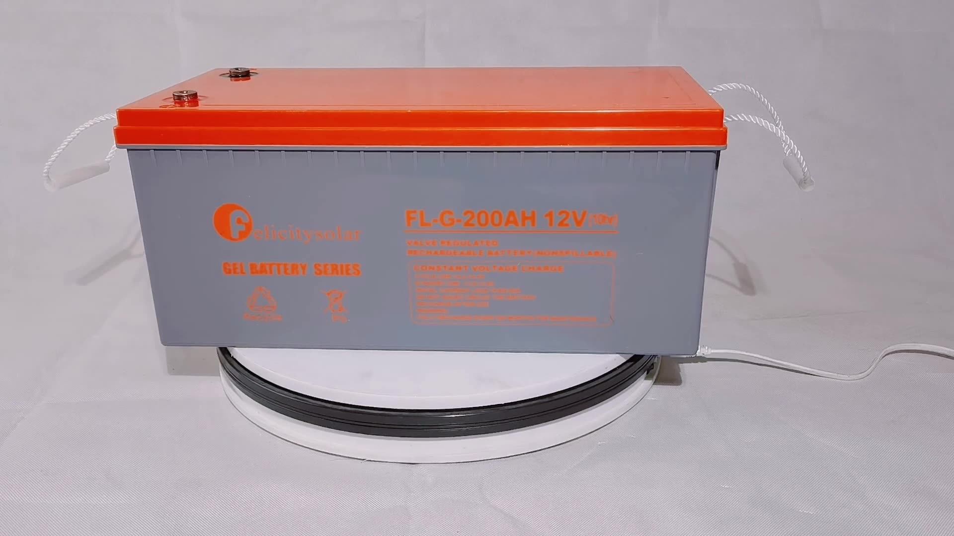 Felicity Solar 12v 250ah 200ah 150ah 100ah 70ah Gel Solar Battery For ...