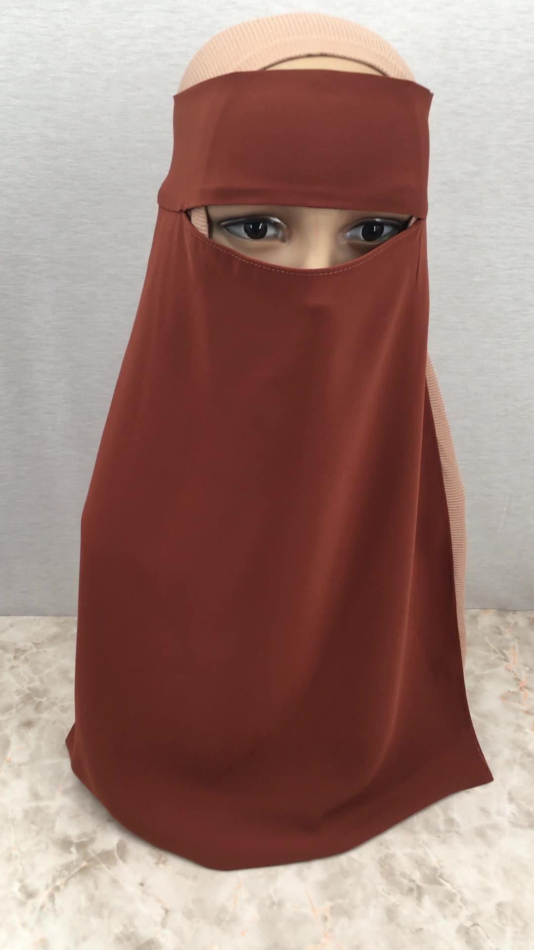 Hot Selling Muslimah Lightweight Face Veils Islamic Breathable Non ...