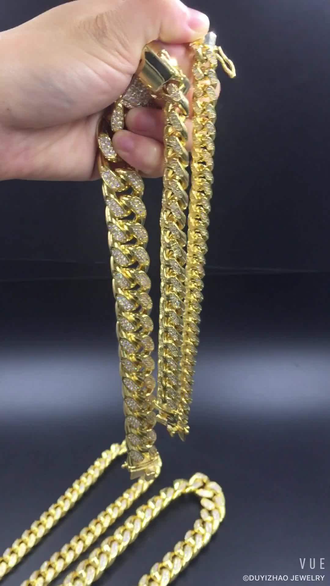 Mens Bling Bling Heavy Miami Cuban Chain Necklace Big Gold Cuban Link ...