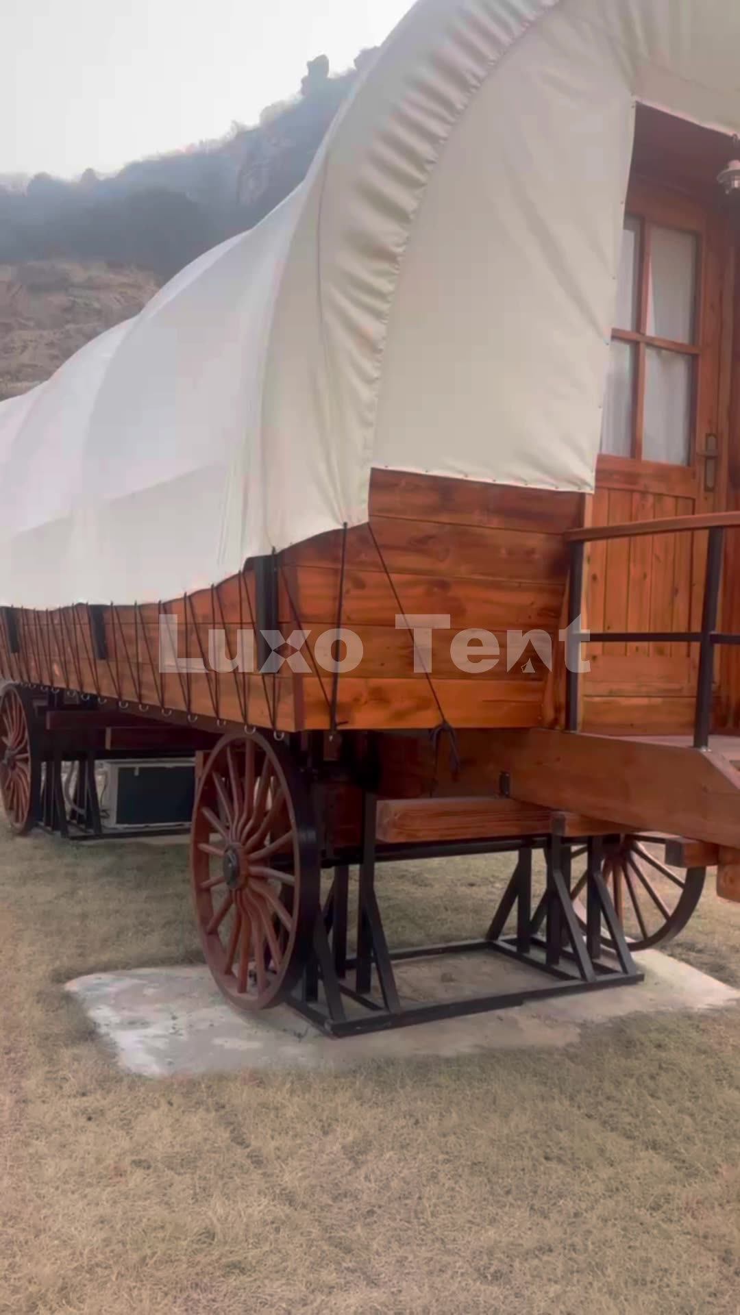 Custom Glamping Prefab Movable Unique Carriage Wagon Tent Hotel Home ...