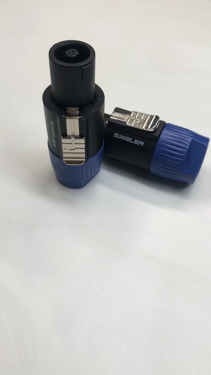 4 Pole Speaker Adapter Connecter Audio Video Cable Connector Nickeled ...