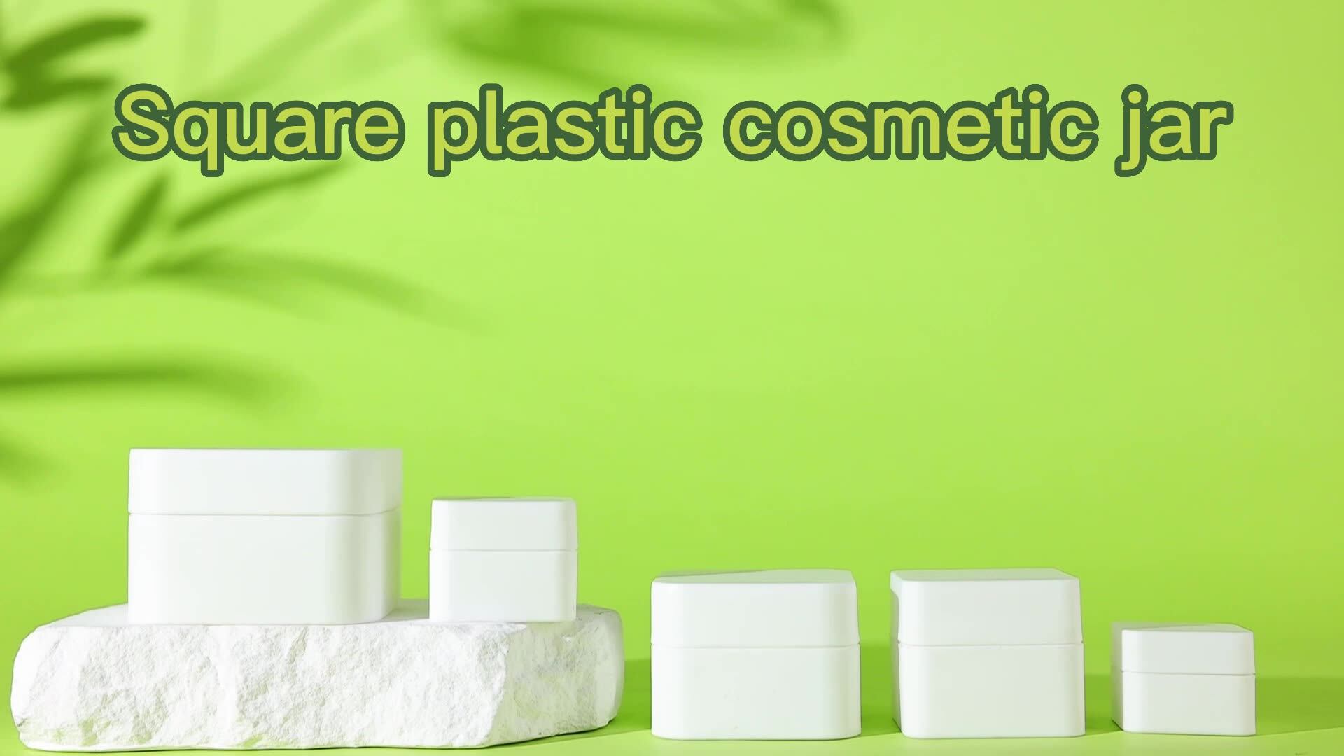 Wholesale Empty Plastic Jars With Lids Luxury Customized Square Pp ...