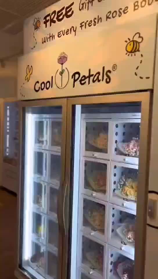 Refrigerated Ambient Gift Boxes Fresh Flower Vending Machine Locker For ...