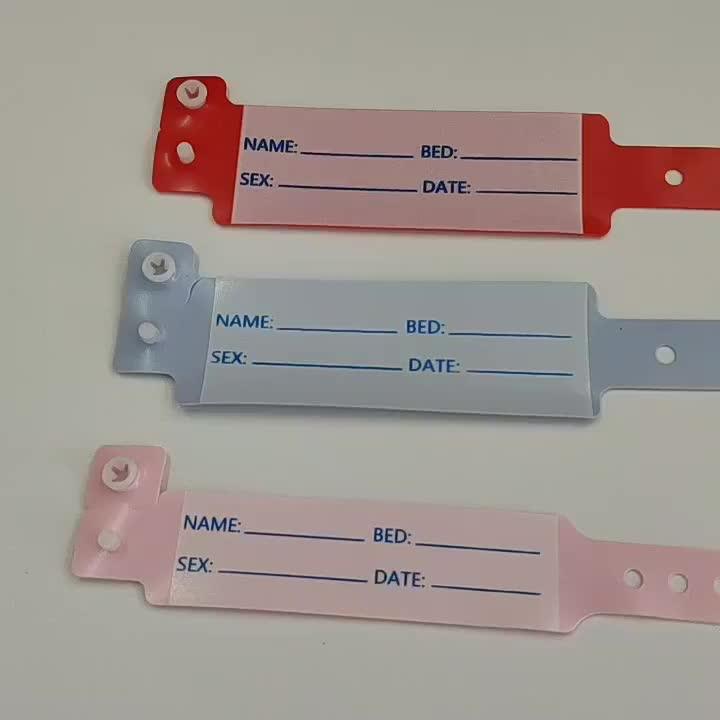 Custom Writable Plastic Vinyl Disposable Identification Medical Pvc ...