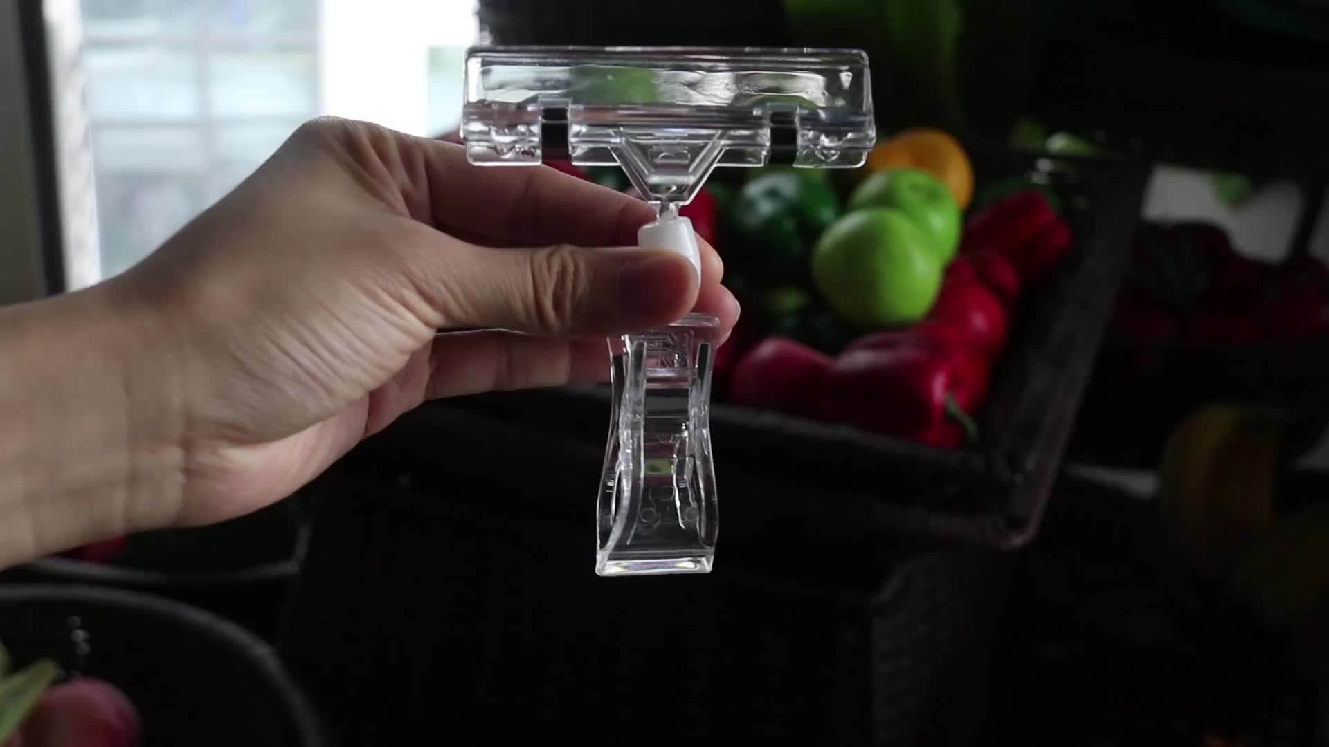 Supermarket Plastic Small Pop Double Sided Advertising Clip Price Tag ...