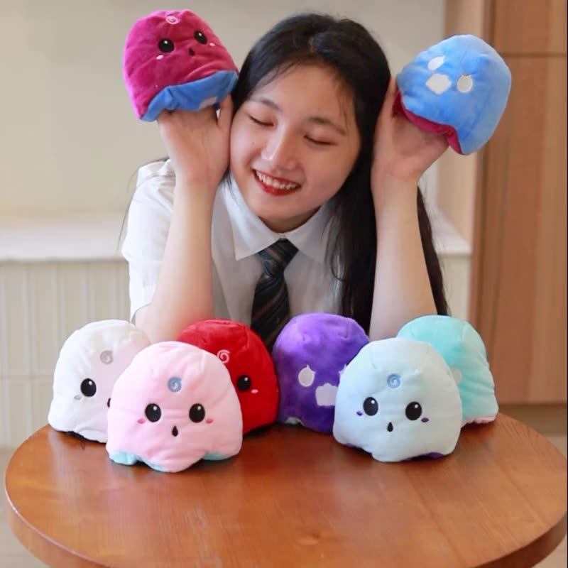 New Reversible Ghost Flip Stuffed Plush Doll Soft Simulation Reversible ...