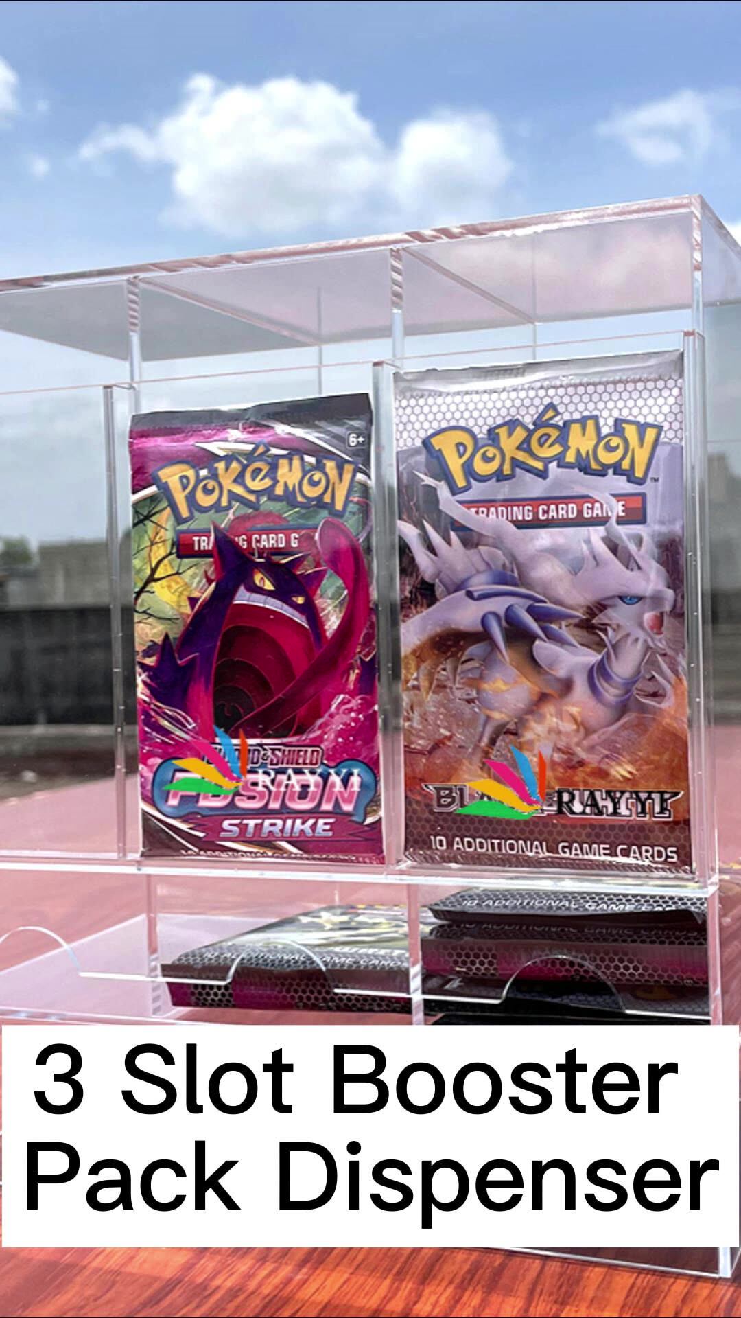 Ray Yi Custom Clear Mtg Yugiho Acrylic Pokemon 3 Slot Booster Pack ...