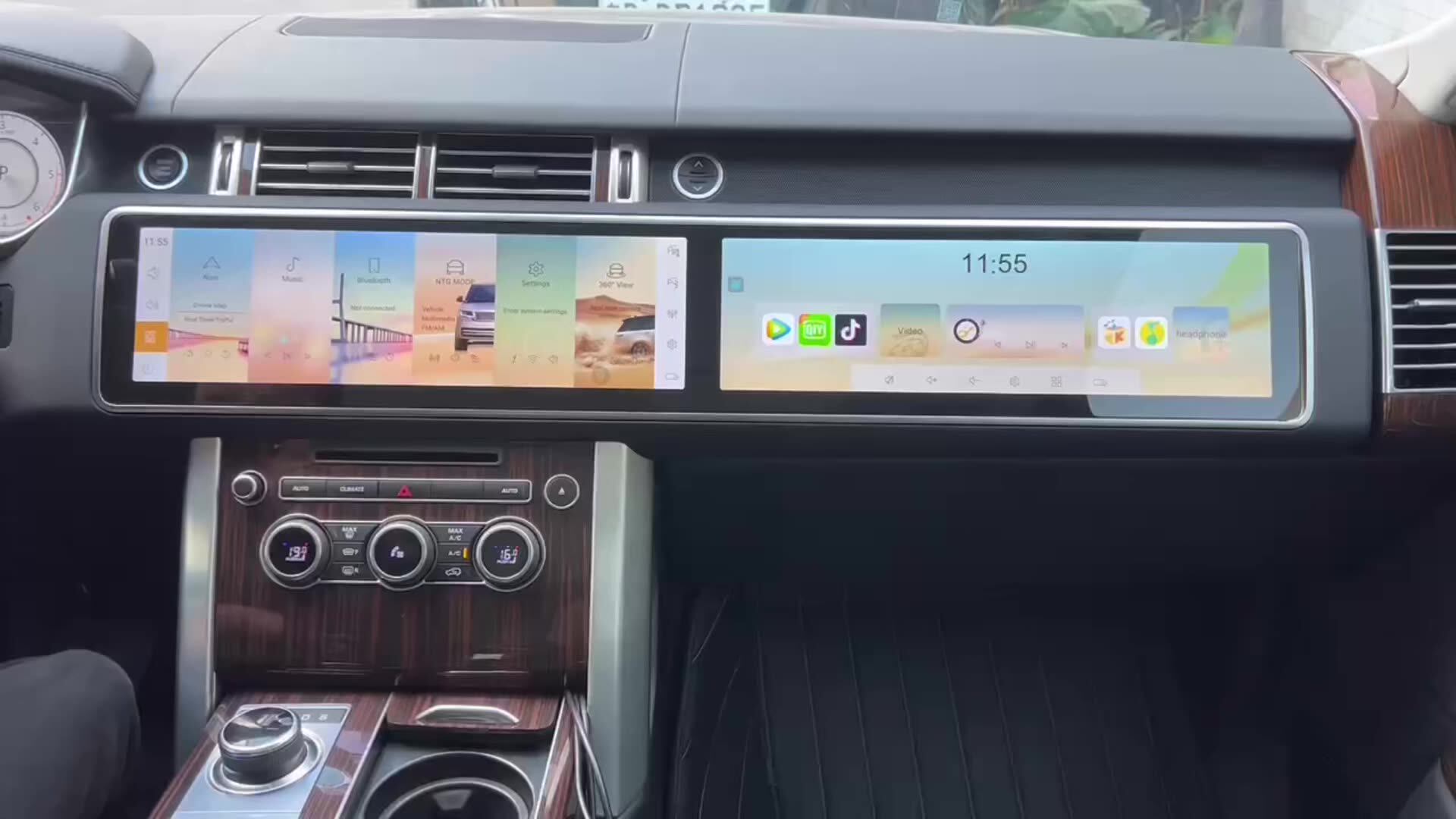 Navihua For Range Rover Vogue L405 Dual Screen Multimedia Android Car Radio Copilot ...