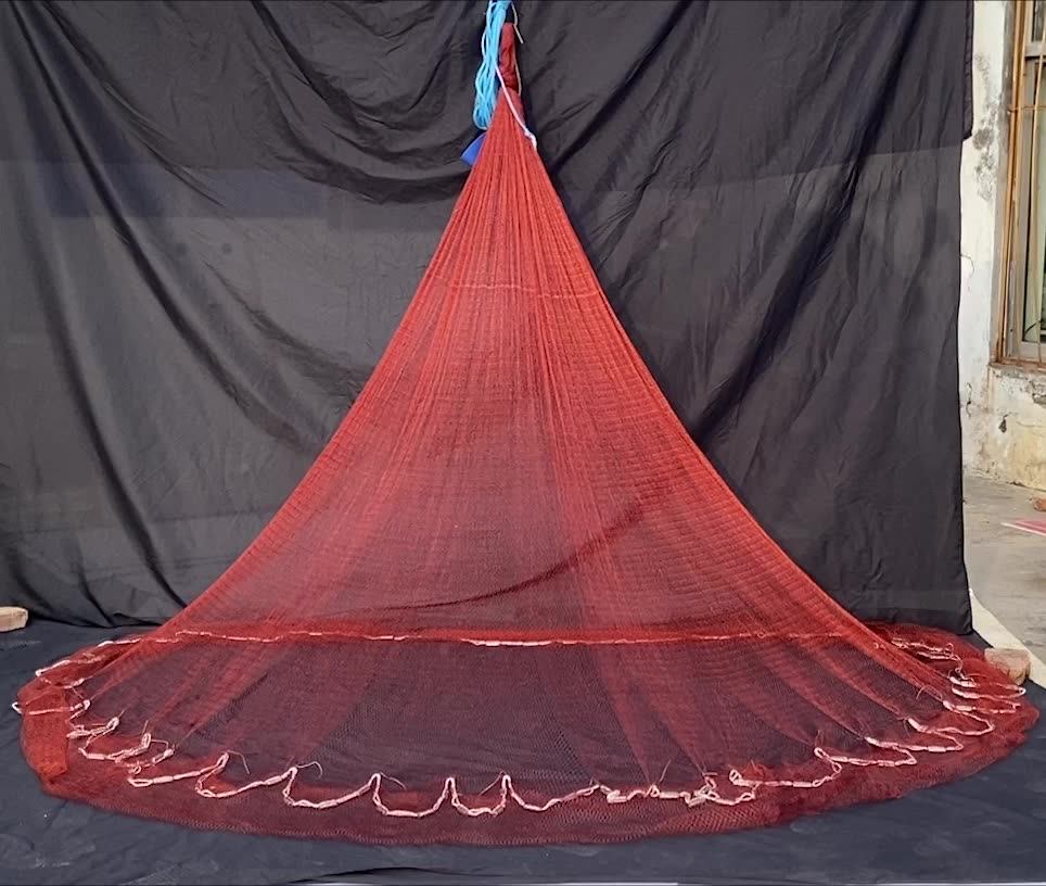 10ft Bottom Pocket Cast Net Nylon Fishing Net Zinc Sinker Cast Fishing ...