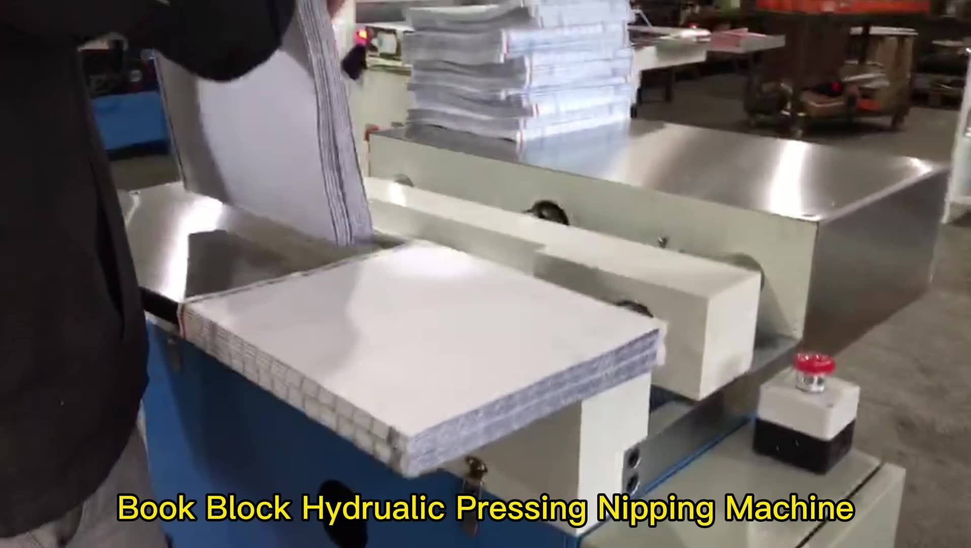Book Block Hydraulic Pressing Nipping Machine Hardcover Book Spine ...