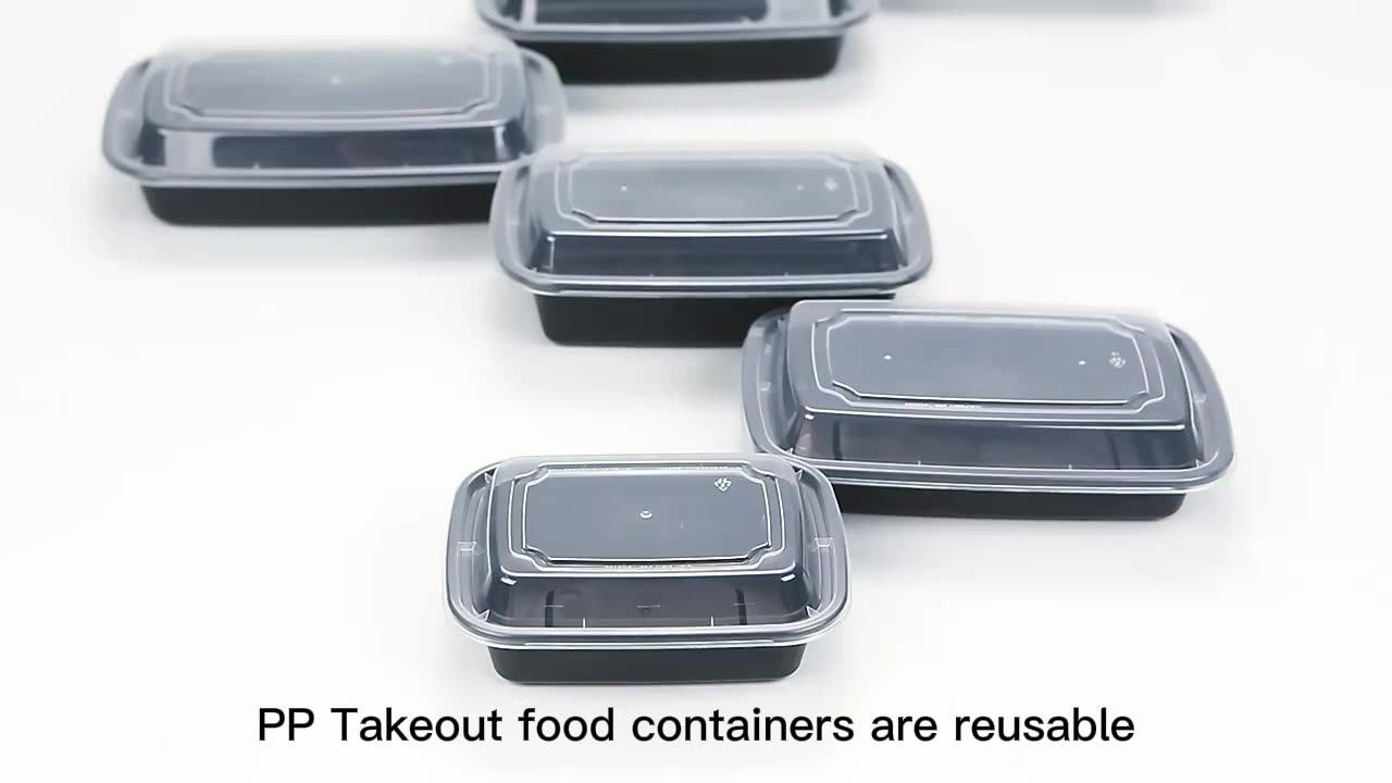 16oz~58oz Microwave Safe Rectangular Meal Prep Food Containers Box Take ...
