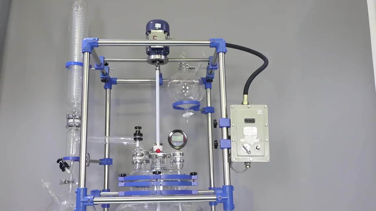 Explosion-proof Chemical Process Batch Single Layer Glass Reactor - Buy ...