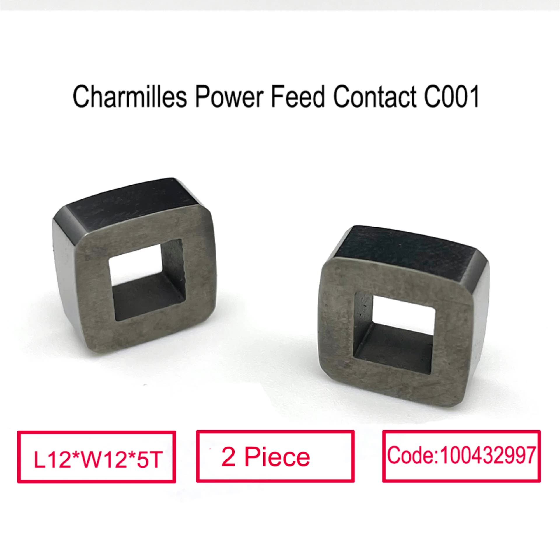 Charmilles Power Feed Contact C001 12*12*5t Tungsten Carbide Original ...