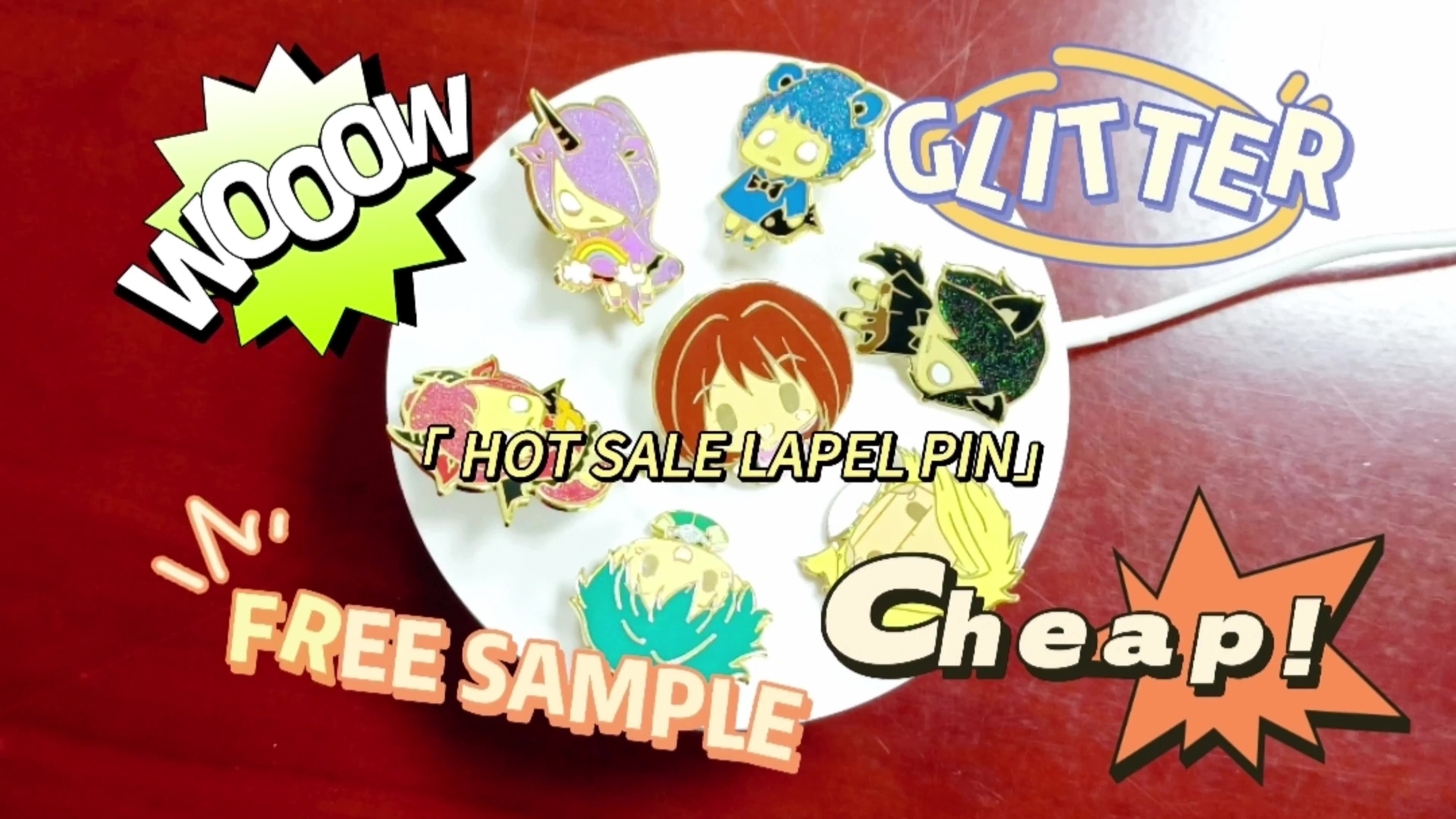 Customize 2d/3d Cute Anime Cartoons Enamel Badges Free Sample Hard/soft ...