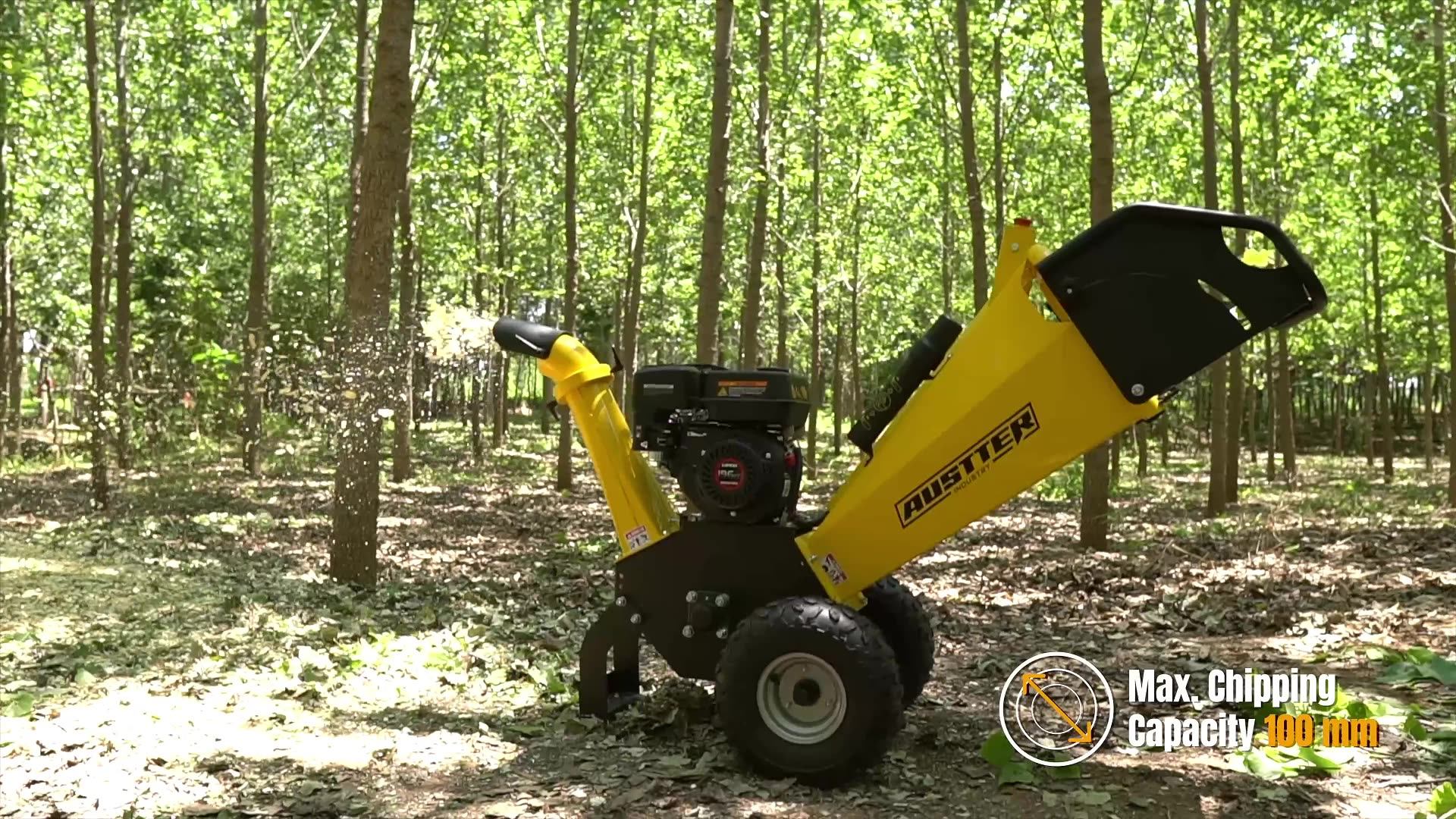 Austter New Design 100mm Chipping Diameter Wood Chipper Shredder ...