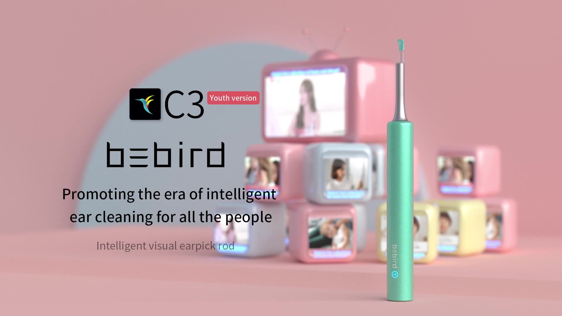 Bebird C3 Ear Spoon Lighting 1080p Wireless Mini Video Camera Wifi Ear ...