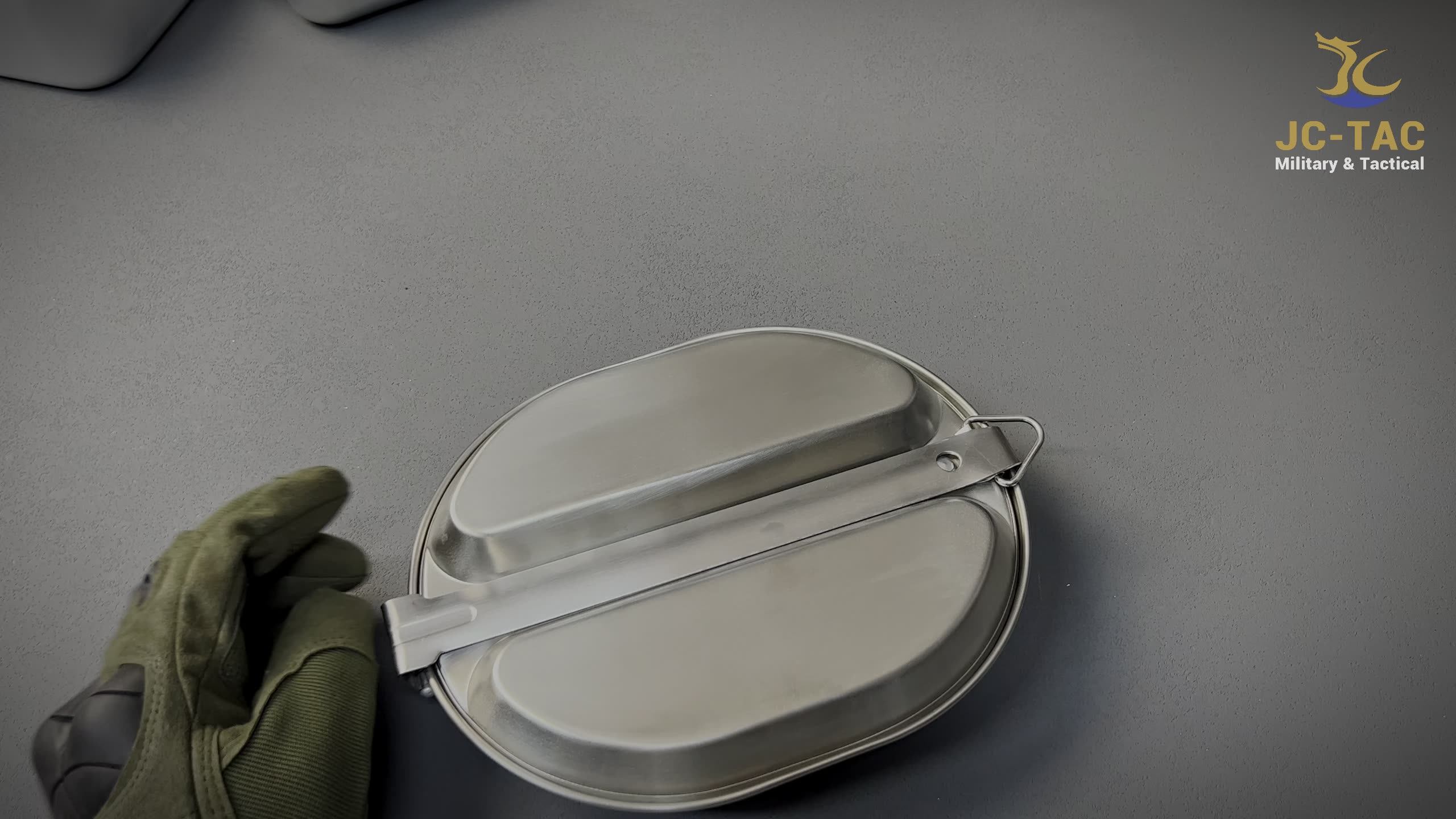 Outdoor Stainless Steel Camping Mess Kits Tray Frying Pan Portable ...