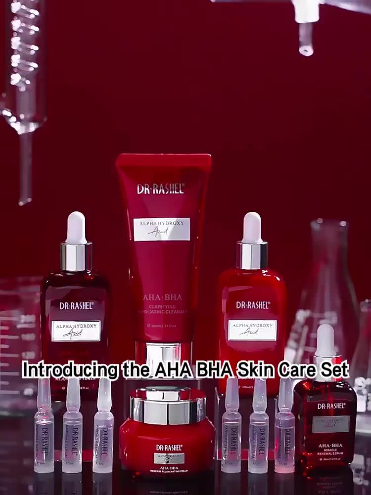 Aha Bha Skin Care Set With Moisturizing Cream And Rejuvenating Lotion ...