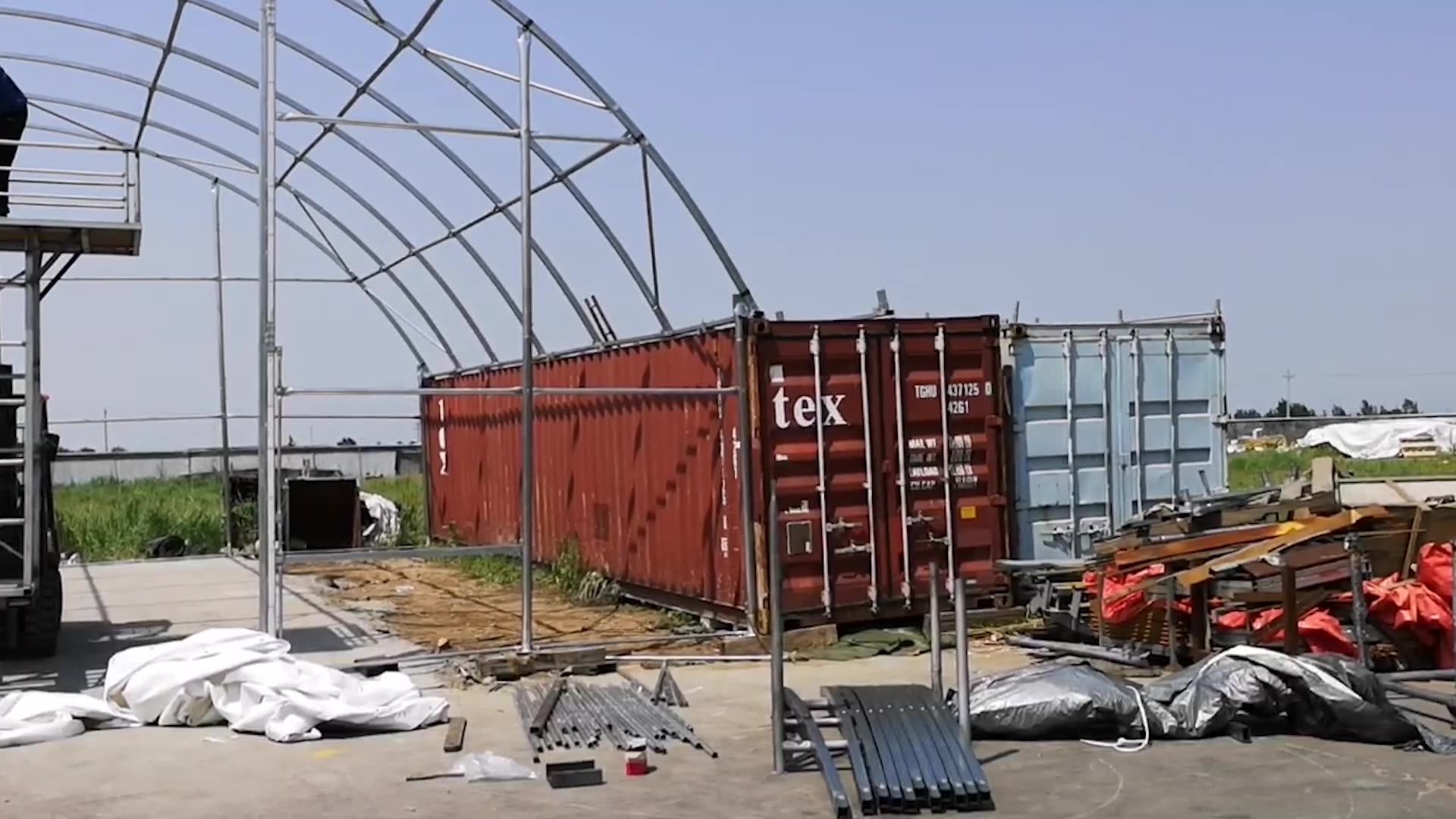 40ft Container Canopy C2040 Shipping Container Roof Shelter - Buy ...