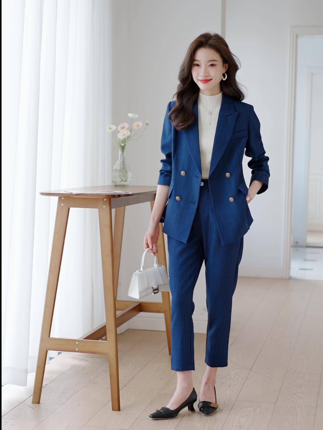 Fashion Women's Autumn And Winter Work Suit Temperament Goddess Long ...