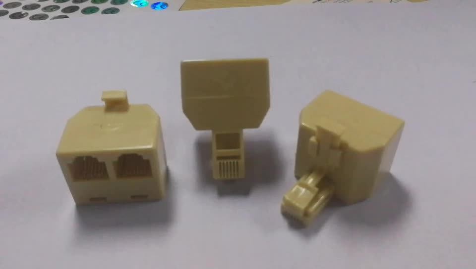 Rj11 Rj12 Rj25 Phone Line Cable Splitter 6p6c Rj12 Connectors 1 Male 2 ...