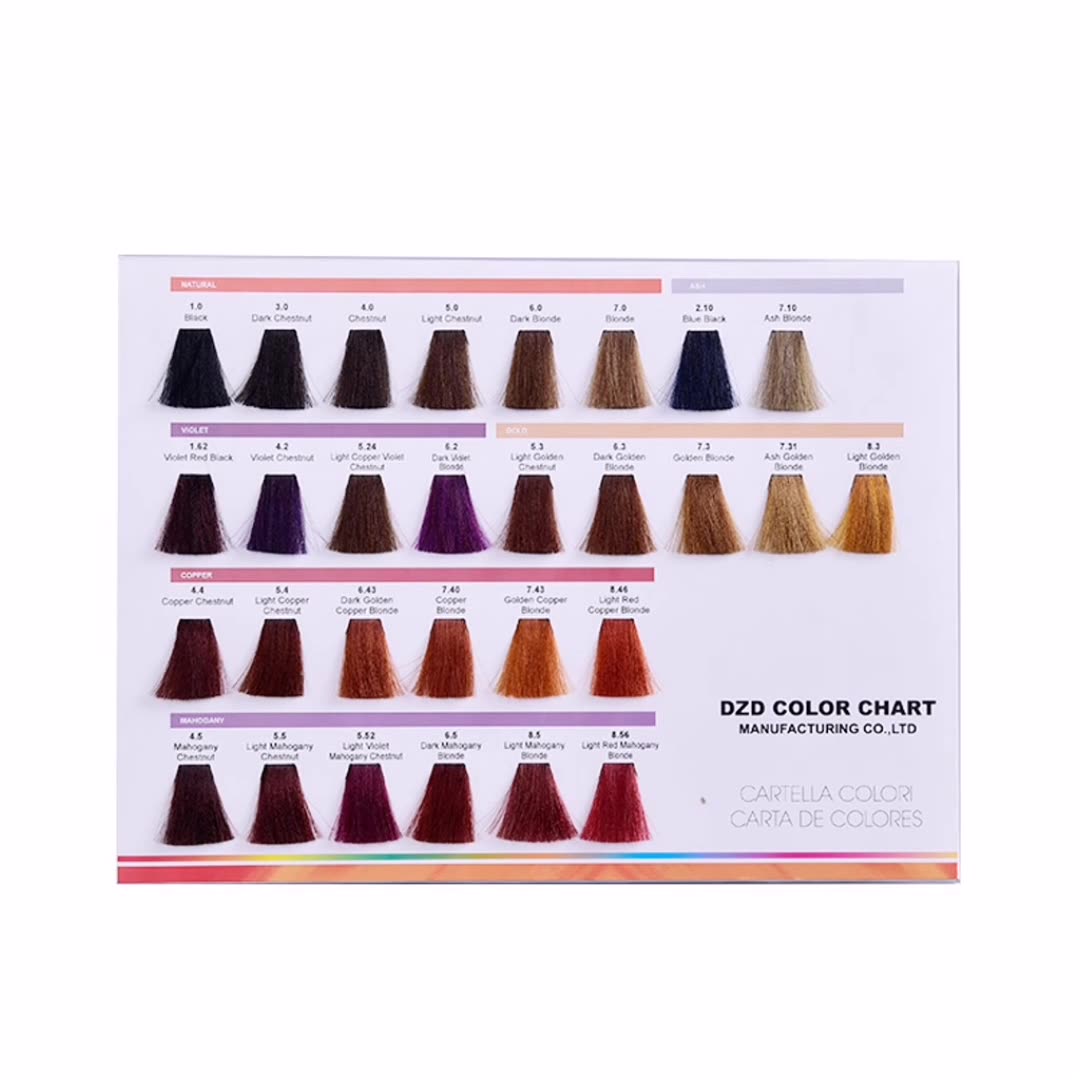 Dark Chestnut Hair Color Chart