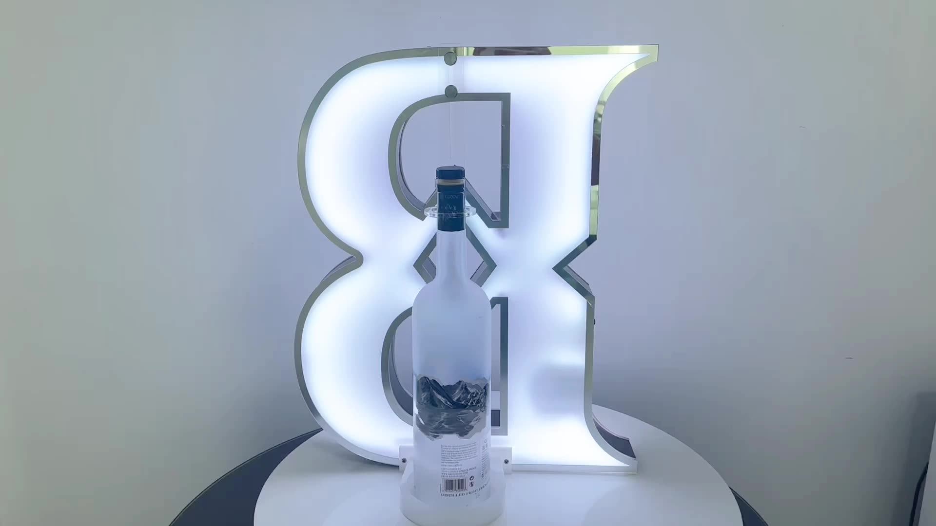 Belvedere Led Bottle Presenter 1942 Sign Vodka Champagne Display For ...
