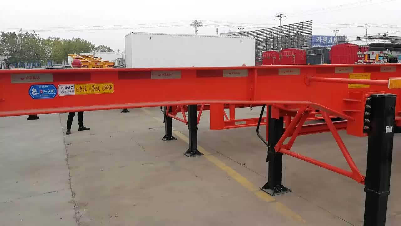 40ft 3 Axle Skeleton Container Chassis Trailer For Sale 20 Foot 40 Ft ...
