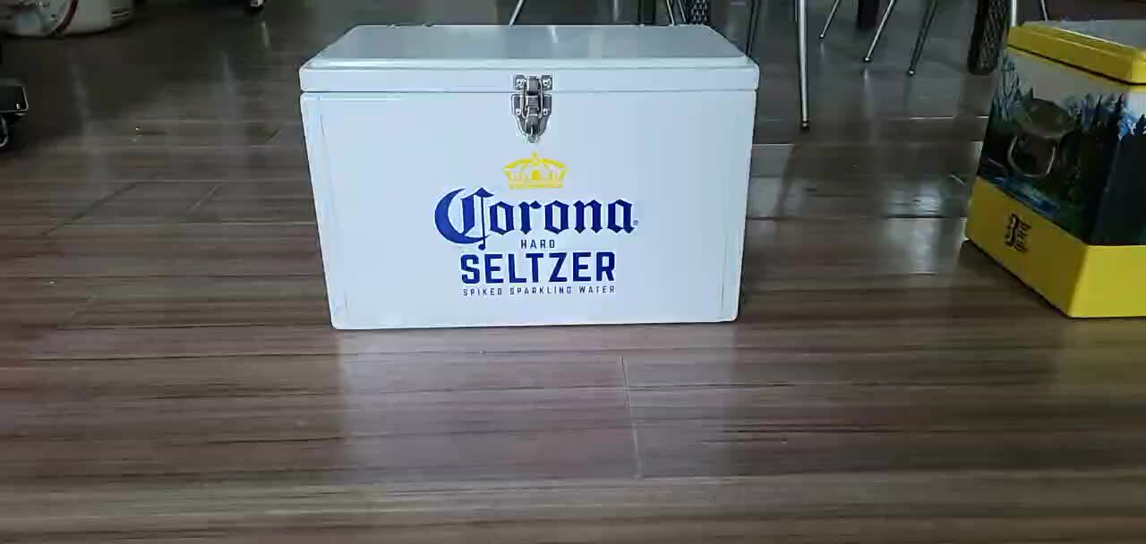 20 Liter Cooler Box& Steel Cooler Bag Ice Metal Box Wine Cooler Rolling ...