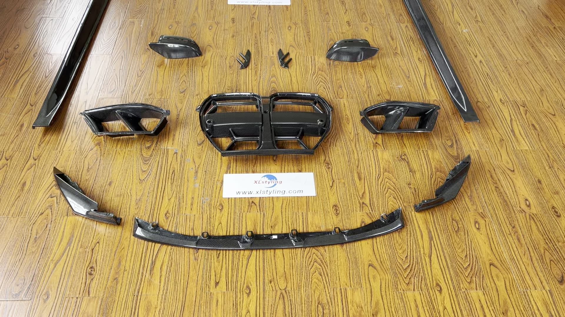 Auto Body Kit Facelift Front Lip Side Skirt Mirror Cover Diffuser Real ...