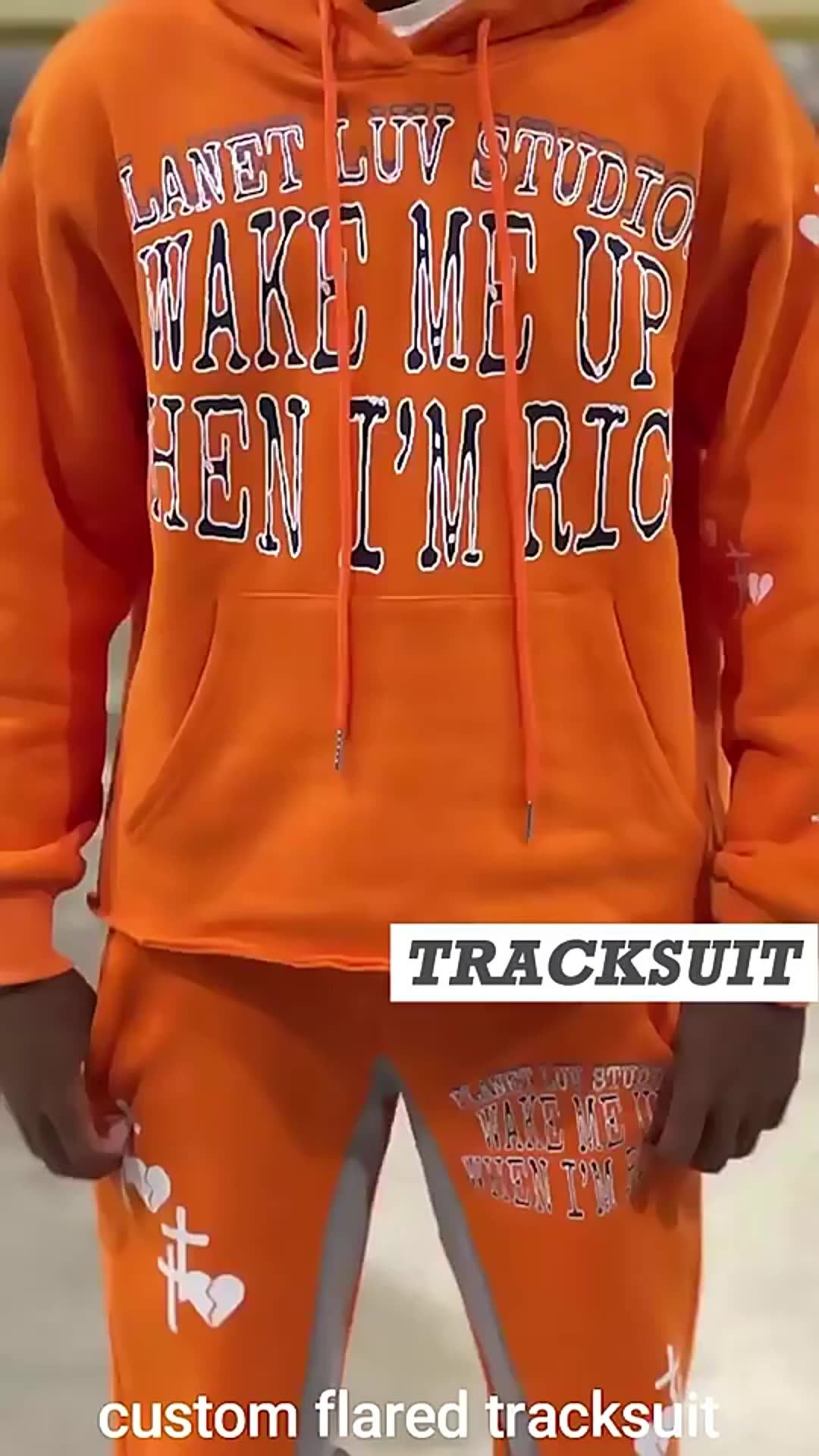 Custom Sets For Men Outfits Luxury Sweatsuit French Terry Fleece Street ...