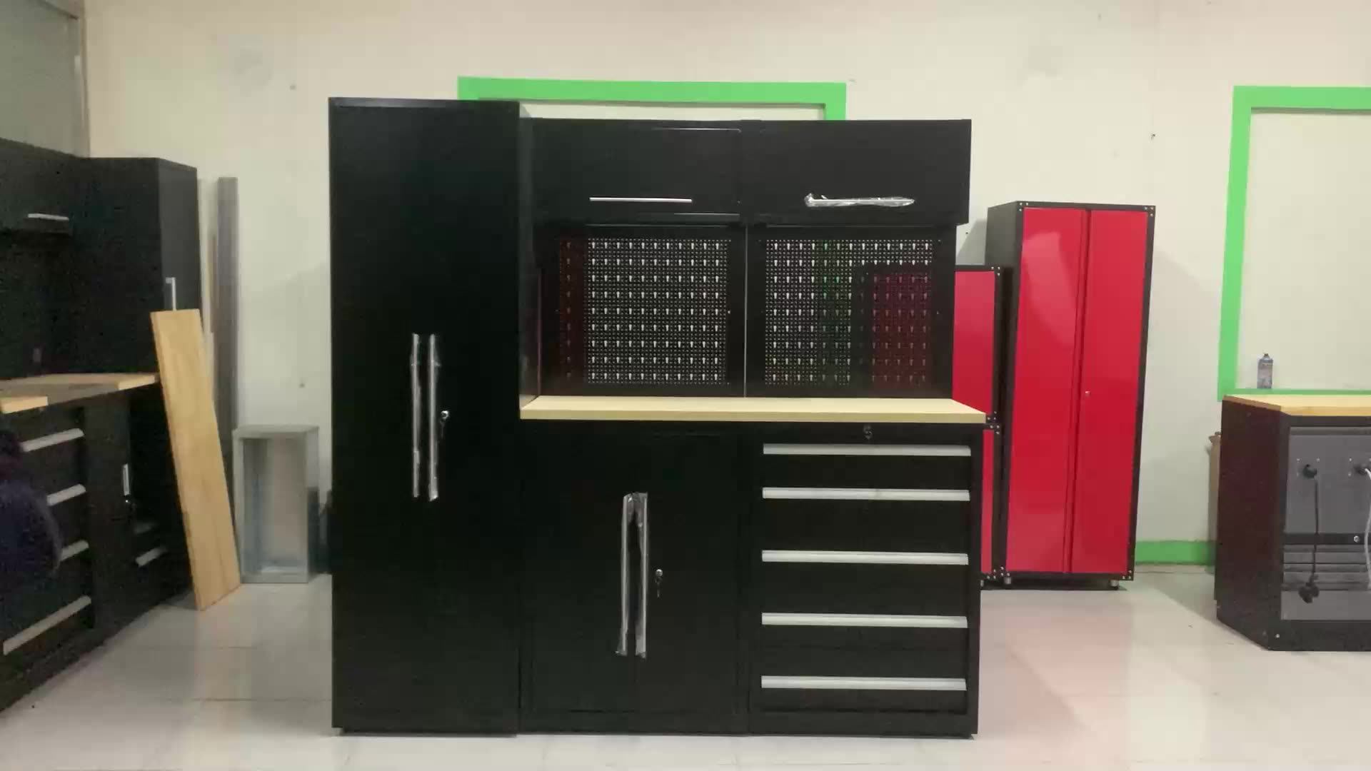 Jzd 2021metal Tool Trolley Heavy Duty Tool Cabinet Garage Workshop ...