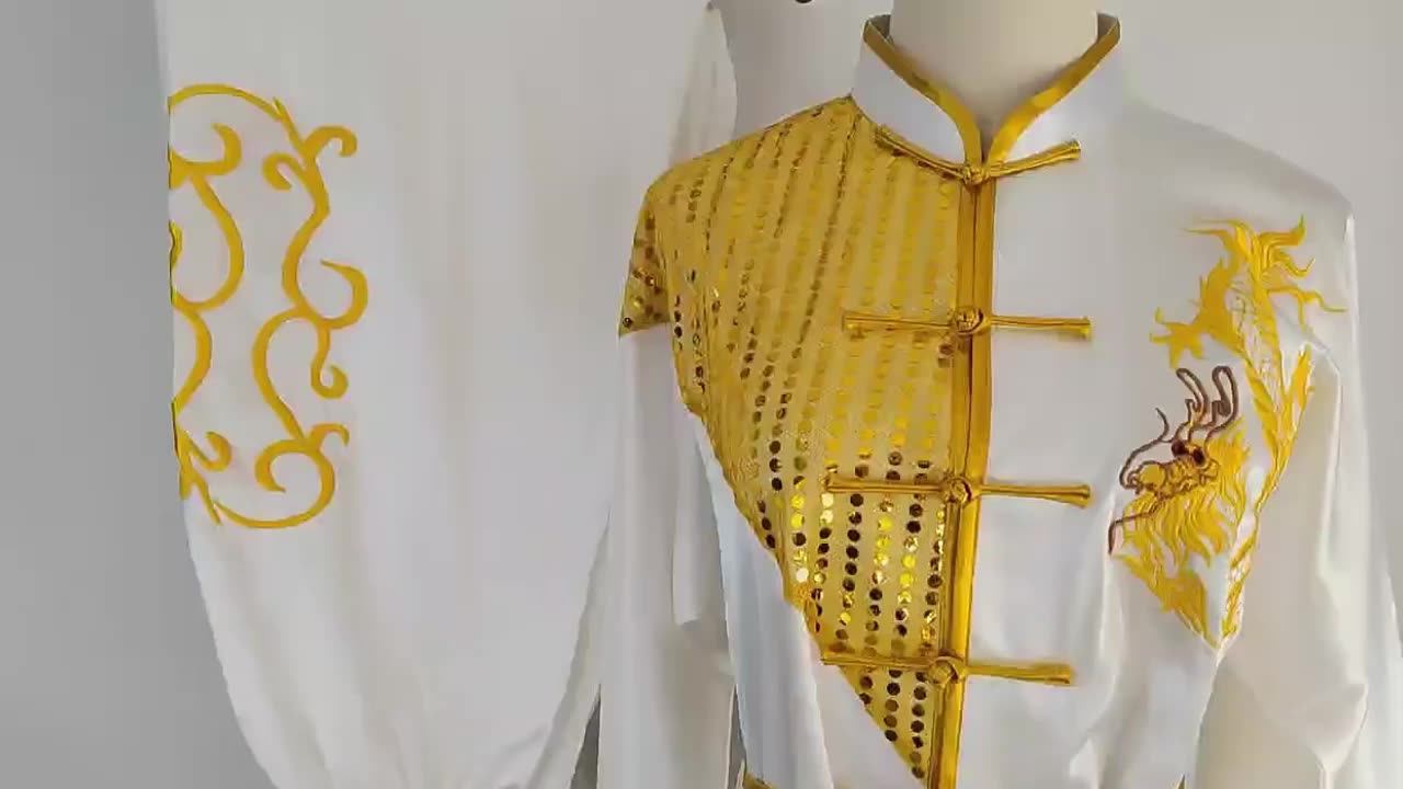 Dragon Wushu Uniform Chanquan Wushu Clothes Uniforme De Kung-fu Sequin ...