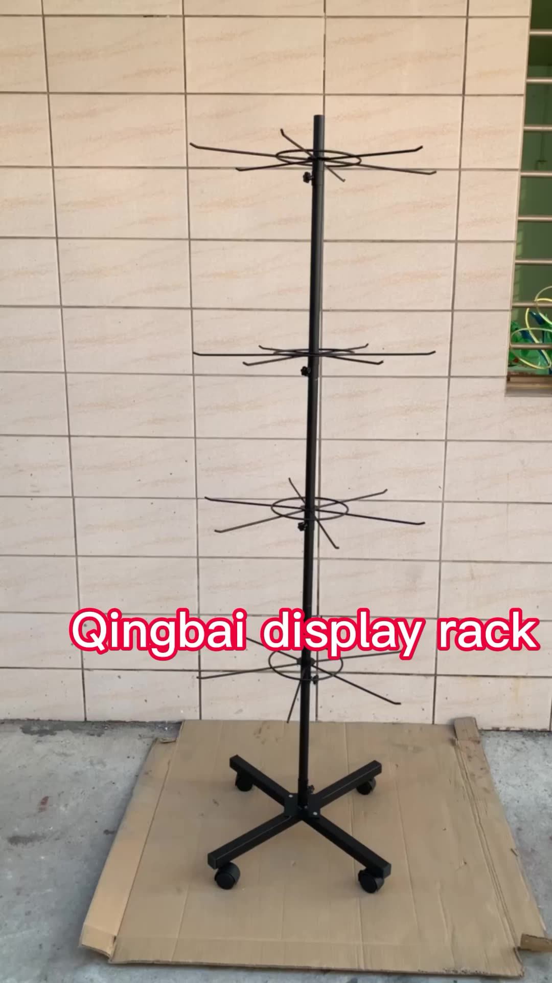 Retail Display Stand Movable Shop Floor Spinner Display Rack Jewelry ...